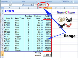 Teach-ICT AS Level ICT OCR exam board - spreadsheet terms, workbooks ...